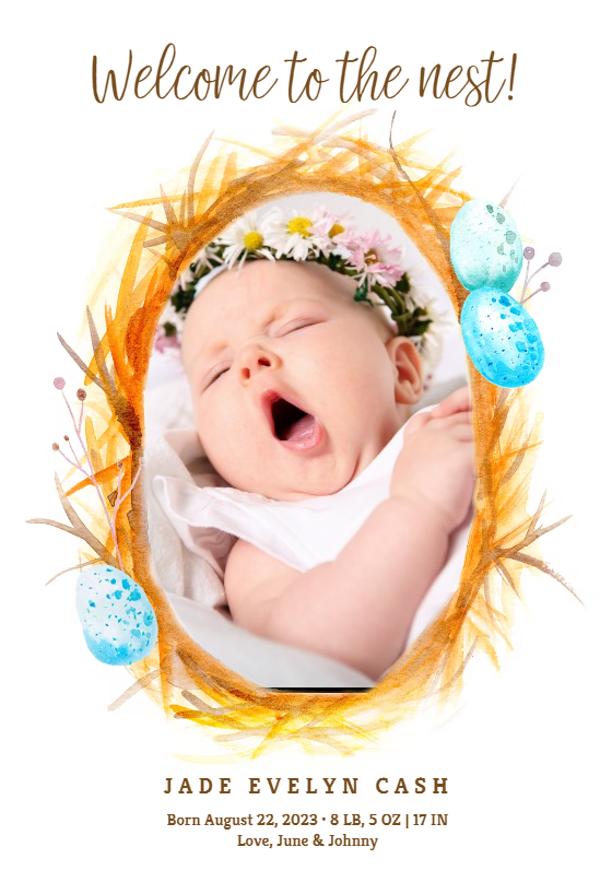 Baby Birth Announcement Templates (Free) | Greetings Island