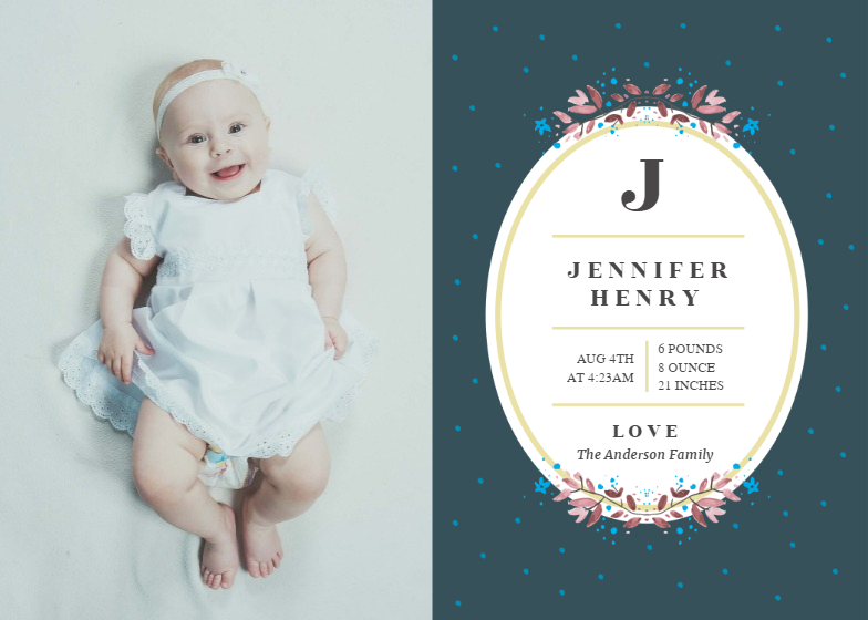 Baby Birth Announcement Templates (Free) | Greetings Island