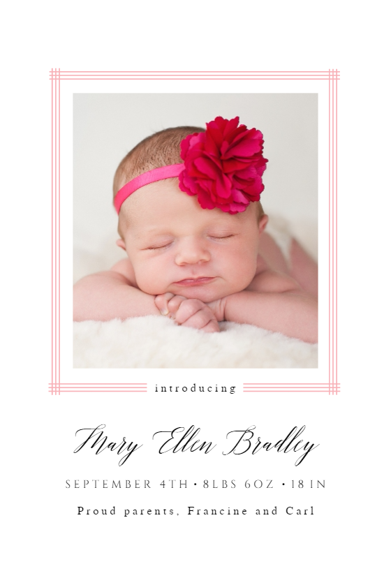 Baby Birth Announcement Templates (Free) | Greetings Island