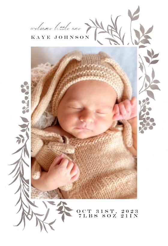 Baby Birth Announcement Templates (Free) | Greetings Island