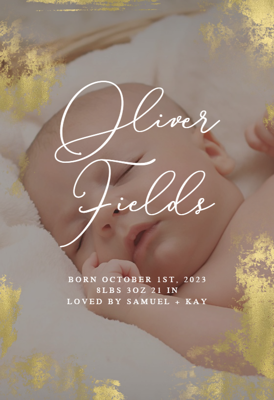 Baby Birth Announcement Templates (Free) | Greetings Island