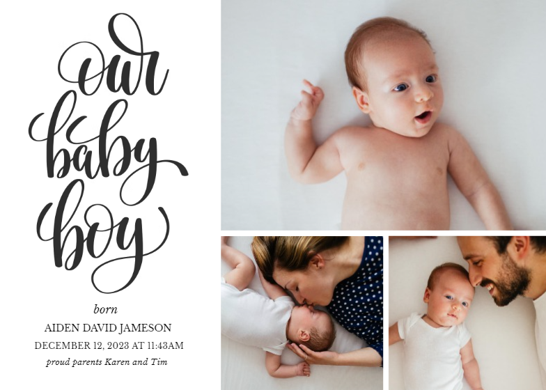 Baby Birth Announcement Templates (Free) | Greetings Island