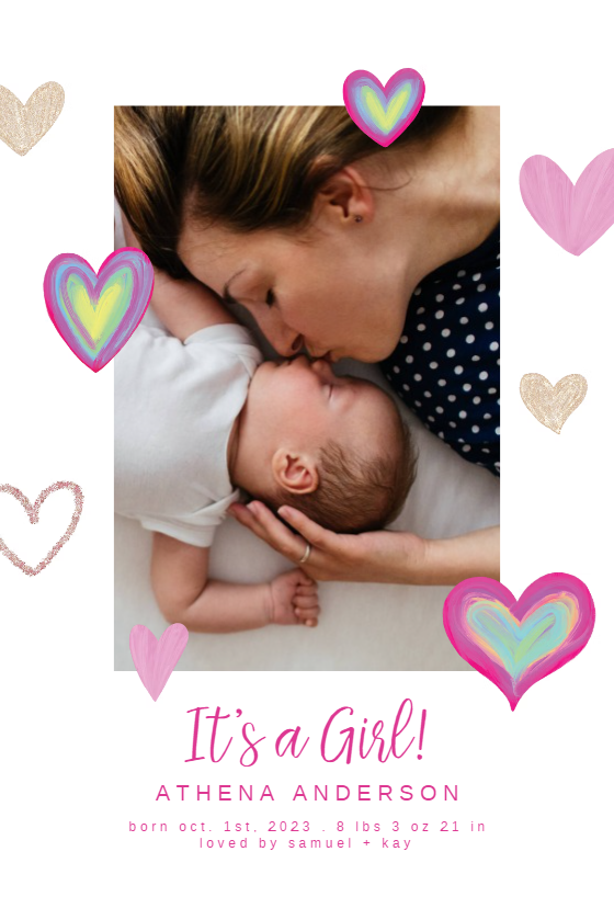 Baby Birth Announcement Templates (Free) | Greetings Island