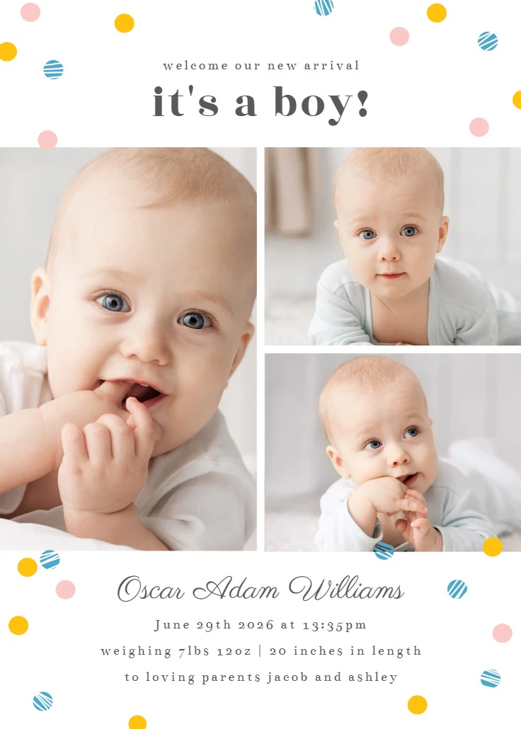 Hello Baby - Birth Announcement (Free) | Greetings Island
