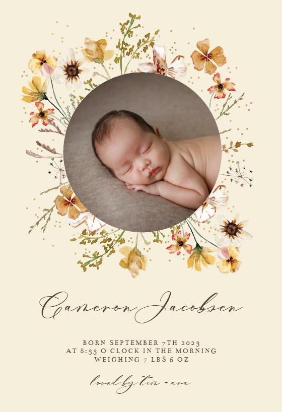 Baby Birth Announcement Templates (Free) | Greetings Island