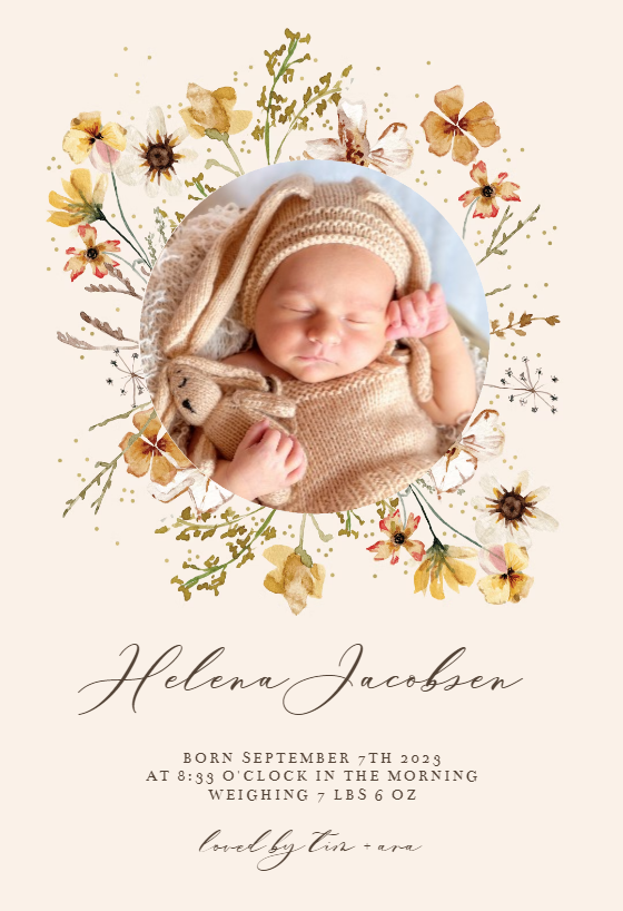 Baby Birth Announcement Templates (Free) | Greetings Island