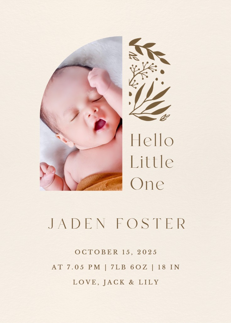 Newest Blessing - Birth Announcement | Greetings Island