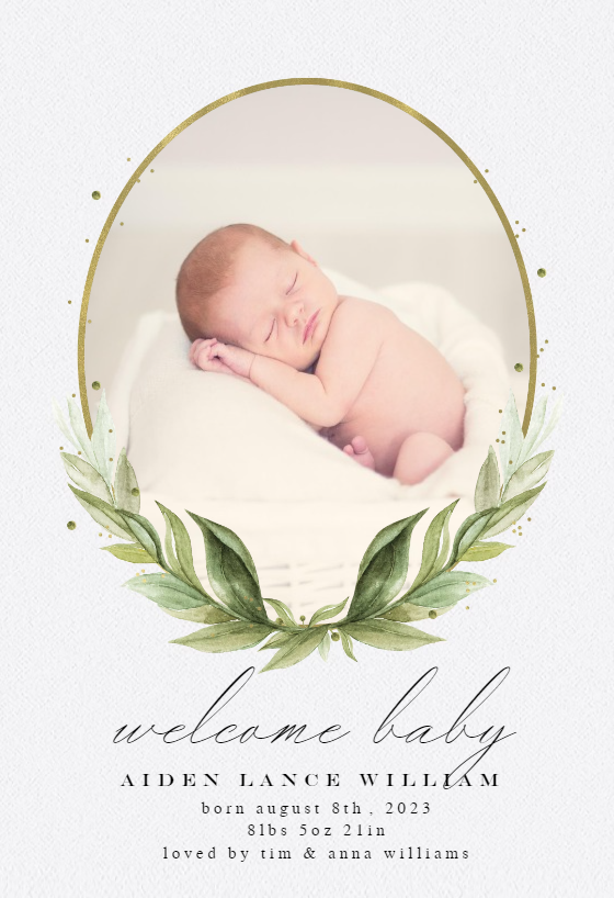 Baby Birth Announcement Templates (Free) | Greetings Island