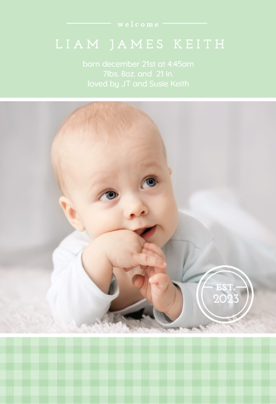 Baby Birth Announcement Templates (Free) | Greetings Island