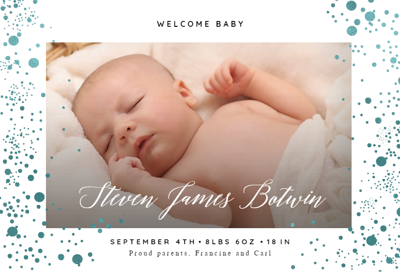Baby Birth Announcement Templates (Free) | Greetings Island