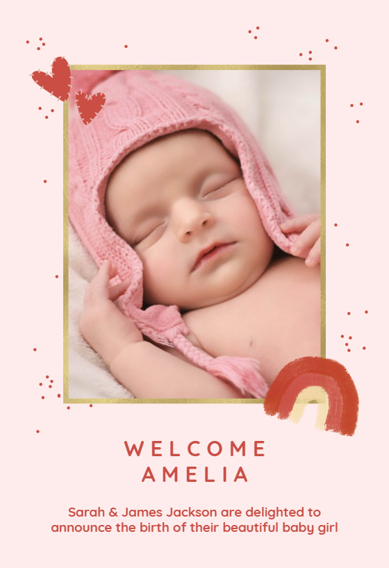 Baby Birth Announcement Templates (Free) | Greetings Island