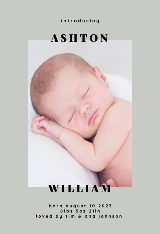 Baby Birth Announcement Templates (Free) | Greetings Island