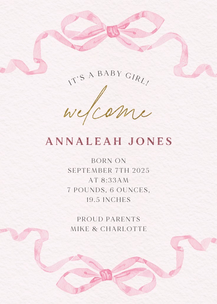 Wrapped with Love - Birth Announcement | Greetings Island