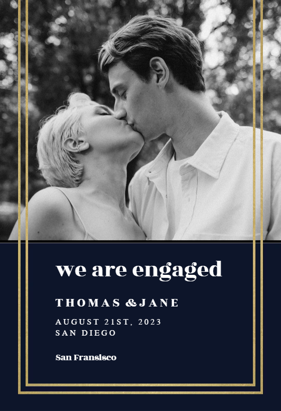 Colorful Collage - Engagement Announcement Template (Free) | Greetings ...