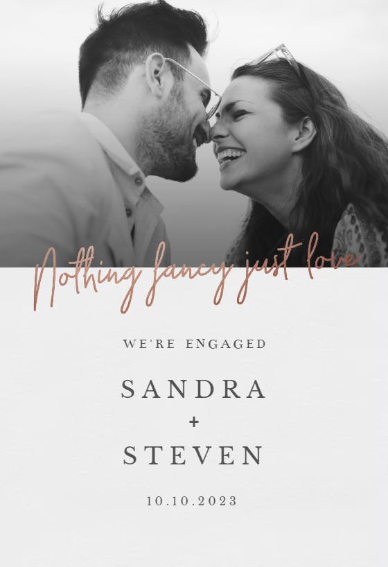 Just Love - Engagement Announcement Template (Free) | Greetings Island