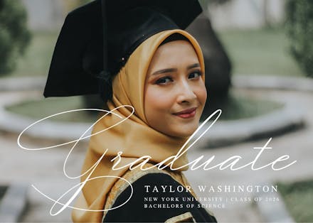 Amelia Giovani - Graduation Announcement Template (Free) | Greetings Island
