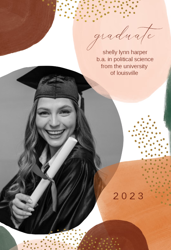 Boho Shapes - Graduation Announcement Template (Free) | Greetings Island