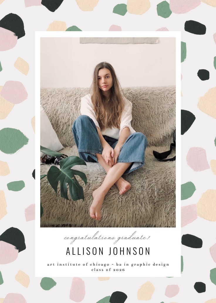 Bold Geometric Shapes - Graduation Announcement (Free) | Greetings Island