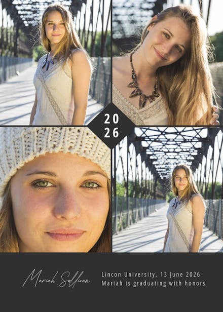 Cap Happy - Graduation Announcement Template (Free) | Greetings Island