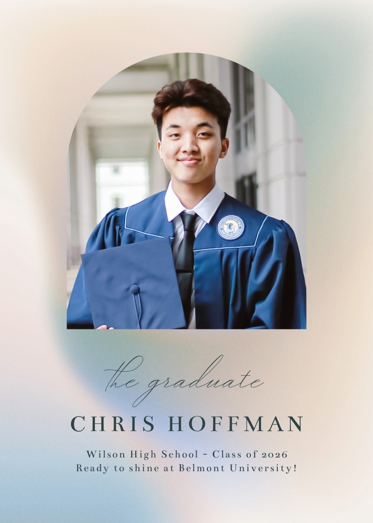 Feathery Ferns - Graduation Announcement | Greetings Island