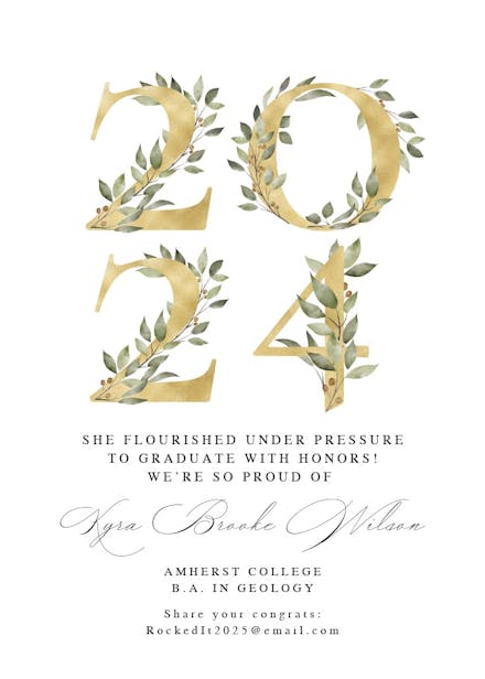 Simply Scripted - Graduation Announcement Template | Greetings Island