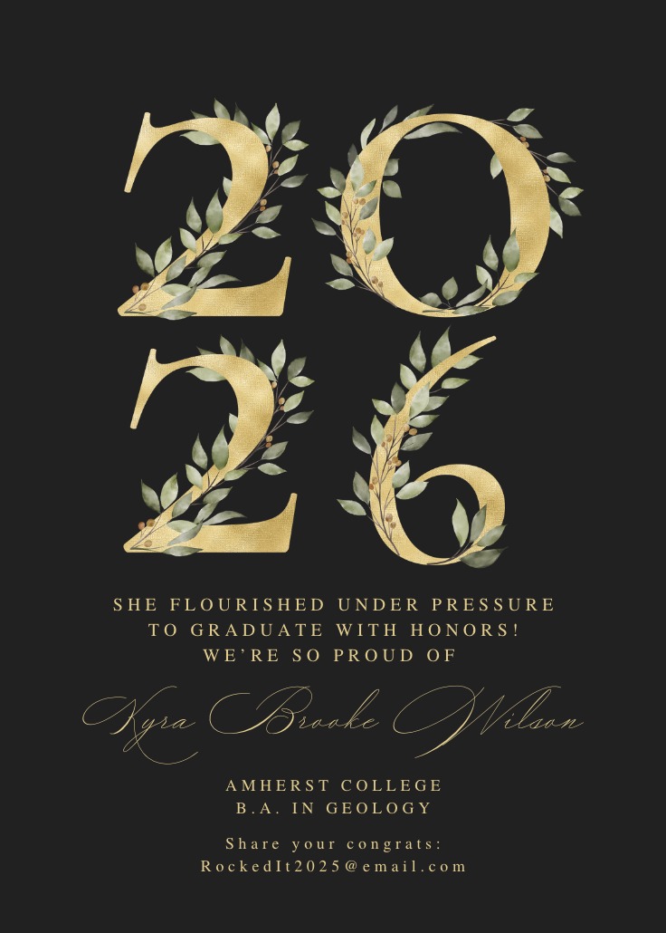 Floral Flair - Graduation Announcement | Greetings Island