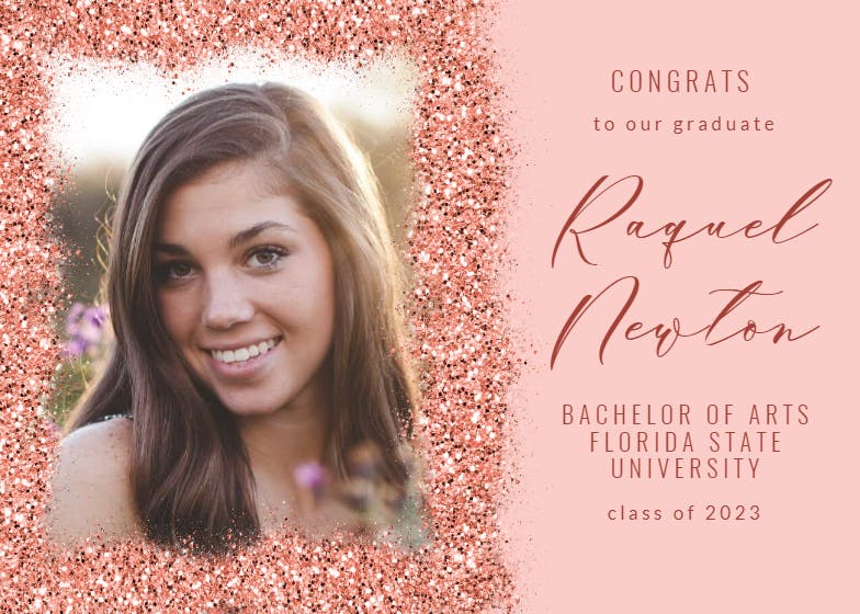 Glitter Abstract - Graduation Announcement Template (Free) | Greetings ...
