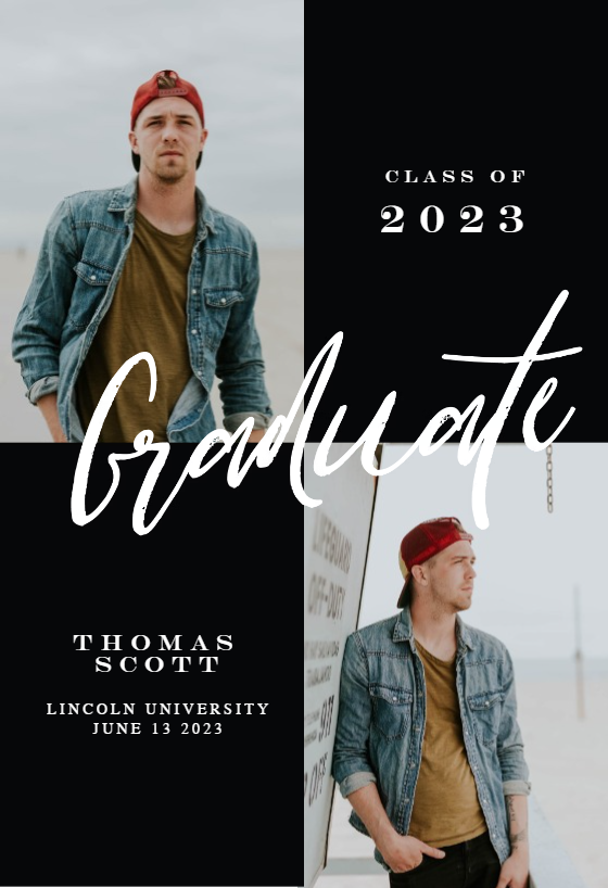 Simply Scripted - Graduation Announcement Template | Greetings Island