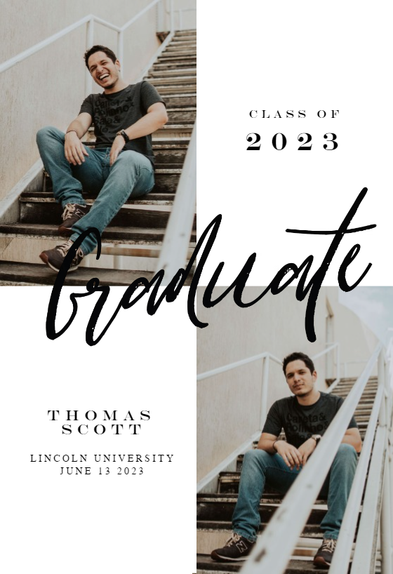 Simply Scripted - Graduation Announcement Template | Greetings Island