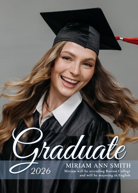 Classic Wood - Graduation Announcement Template (Free) | Greetings Island