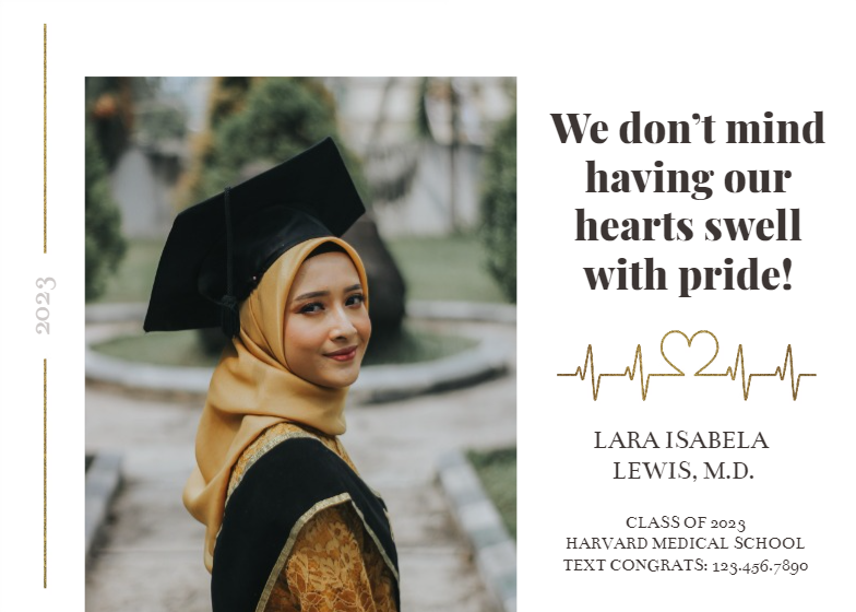 Heart Swell Doctor - Graduation Announcement Template (Free ...
