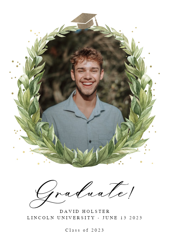 Boho shapes - Graduation Announcement Template (Free) | Greetings Island