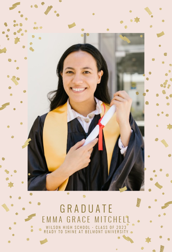 Lets Light It Up - Graduation Announcement Template (Free) | Greetings ...