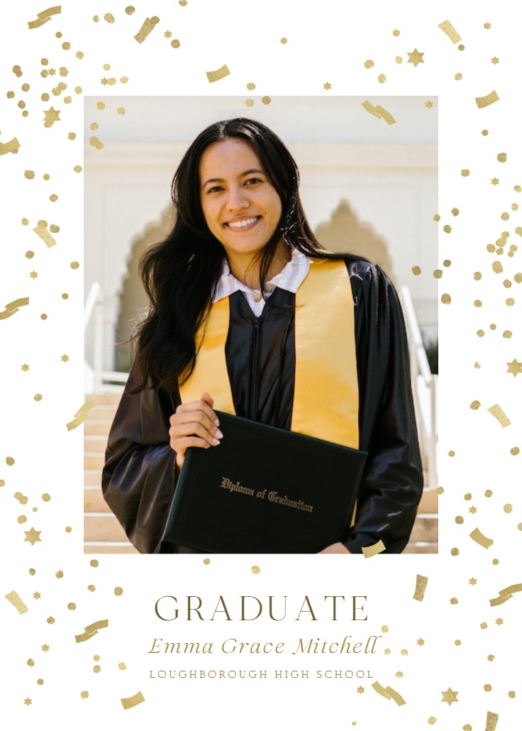 Lets light it up - Graduation Announcement (Free) | Greetings Island