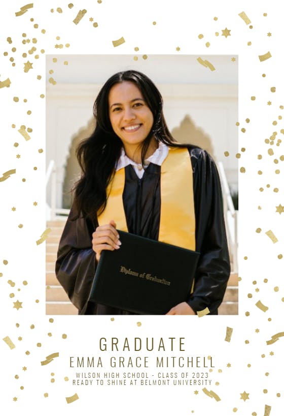Lets light it up - Graduation Announcement Template (Free) | Greetings ...