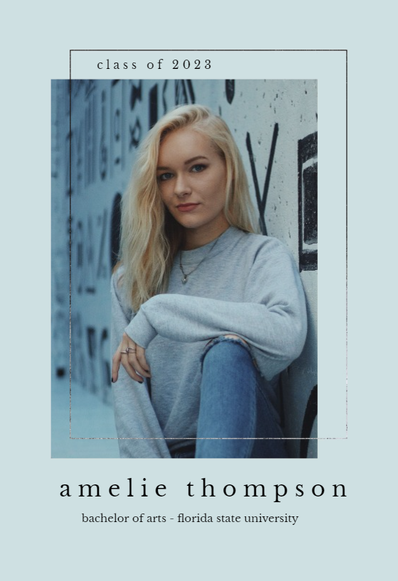 Lux Photo Frame - Graduation Announcement Template | Greetings Island