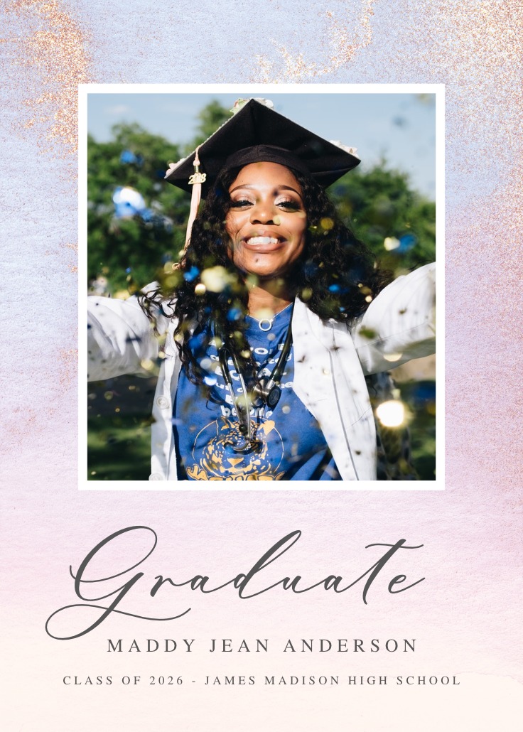 Feathery Ferns - Graduation Announcement | Greetings Island
