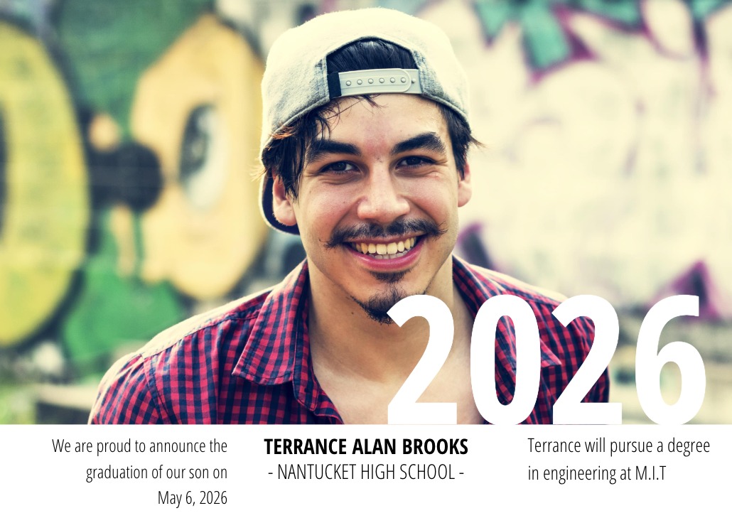 Feathery Ferns - Graduation Announcement | Greetings Island