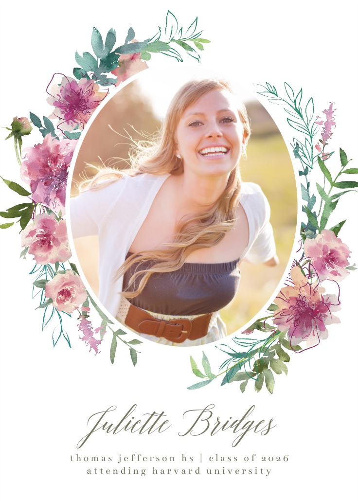 Ivy Gold Frame - Graduation Announcement | Greetings Island