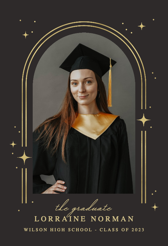 Sparkle Arch - Graduation Announcement Template (Free) | Greetings Island