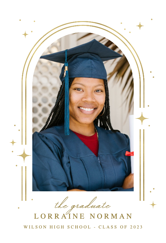 Sparkle Arch - Graduation Announcement Template (Free) | Greetings Island