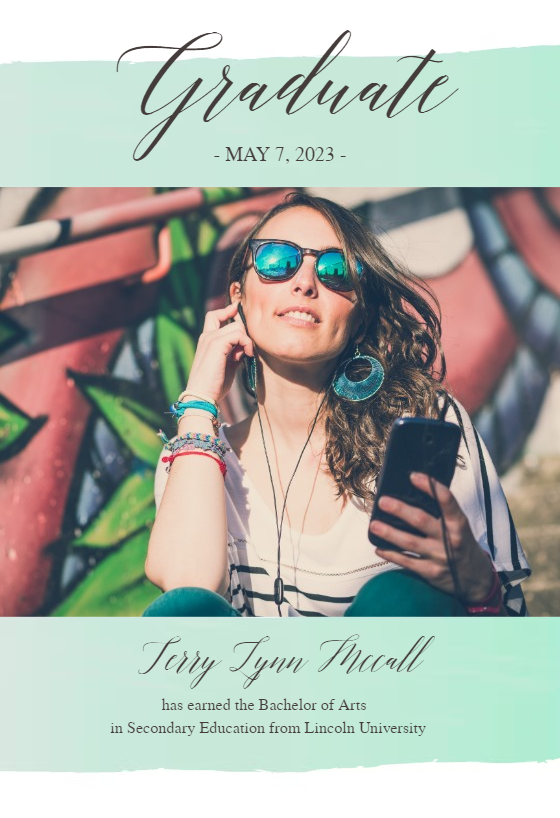 Stepping Up - Graduation Announcement Template (Free) | Greetings Island