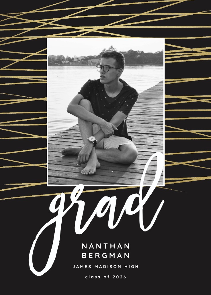 Unparalleled lines - Graduation Announcement (Free) | Greetings Island