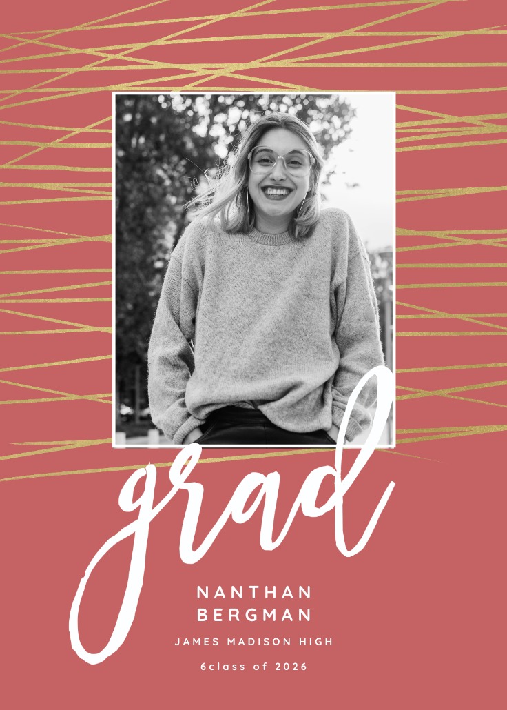 Unparalleled lines - Graduation Announcement (Free) | Greetings Island