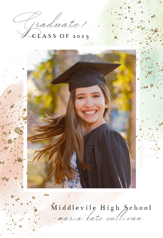 Bold Geometric Shapes - Graduation Announcement Template (Free ...