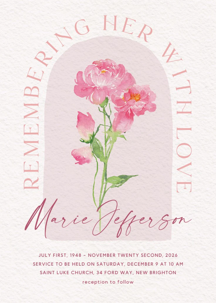 Remembering - Memorial Card (Free) | Greetings Island