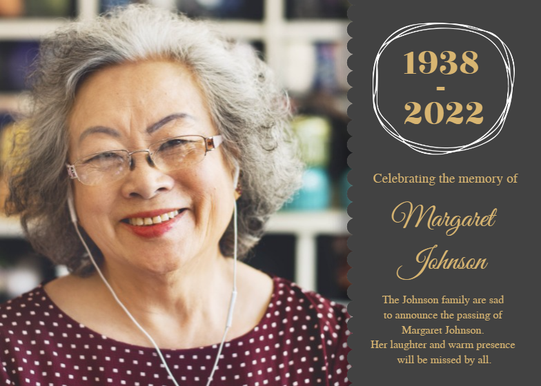 In Loving Memory Of - Memorial Card Template (Free) | Greetings Island