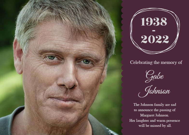 In Loving Memory Of - Memorial Card Template (Free) | Greetings Island