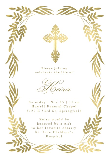 Traditional Frame - Memorial Card Template | Greetings Island