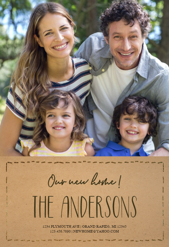 Our New Home - Moving Announcement Template | Greetings Island